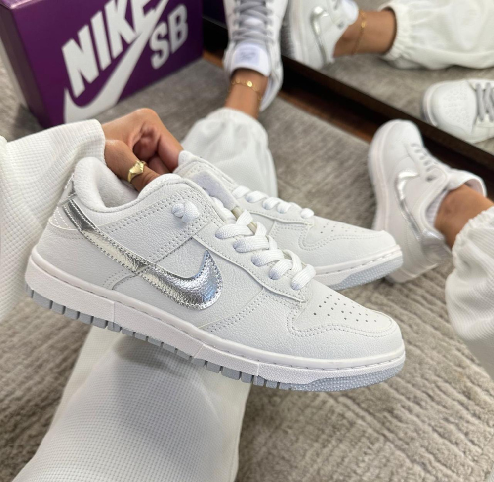 Tenis Casual Feminino Dunk Low Branco - Bellivy