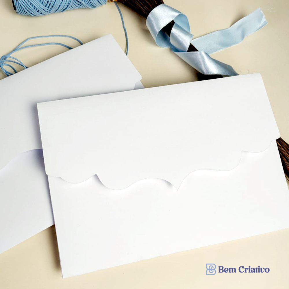 Envelopes provençal 11 x 15,5 cm branco 240g ou kraft 200g - Bem Criativo