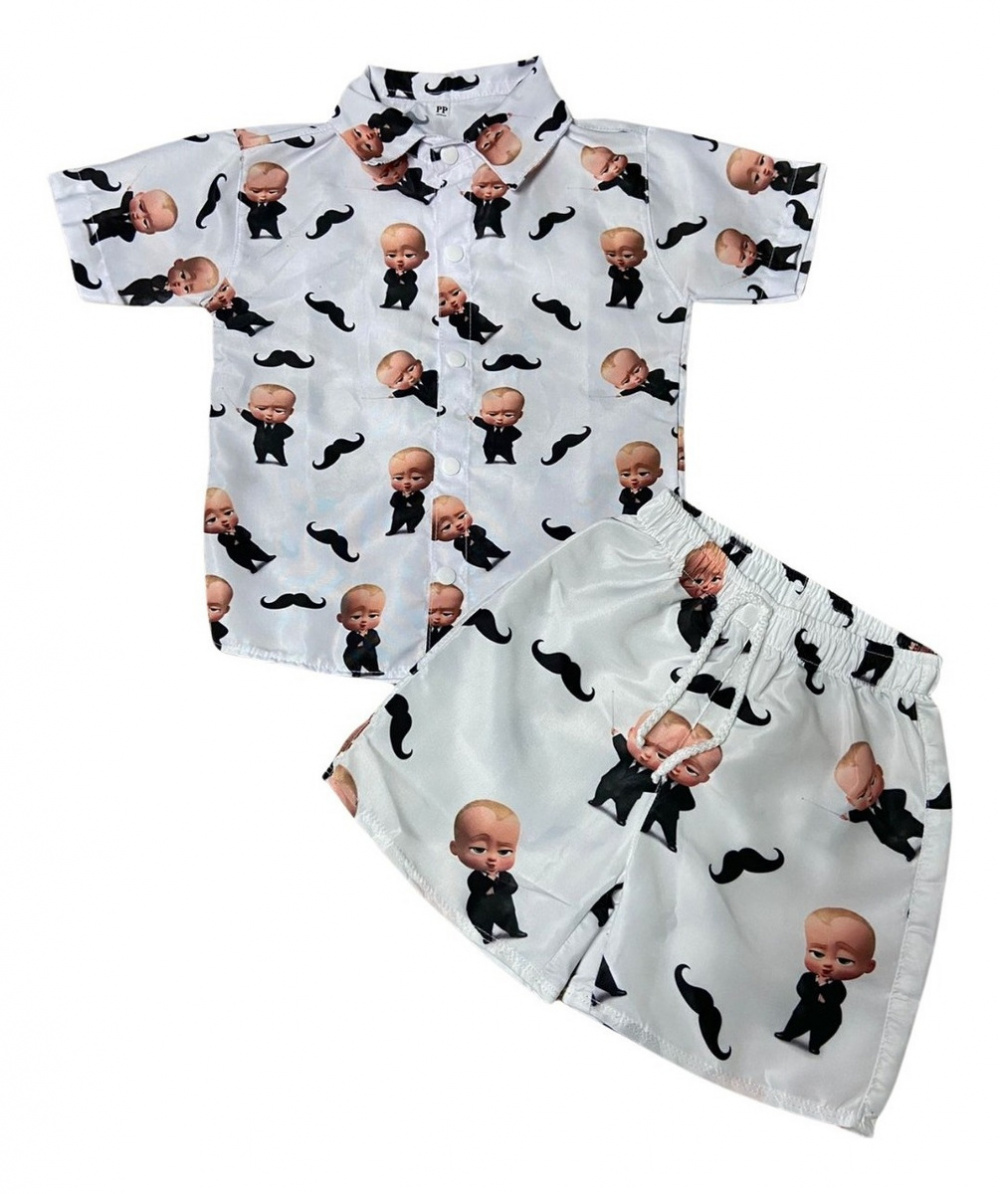 Conjunto Mauricinho Poderoso Chefinho - Camisa E Bermuda - Bento e ...