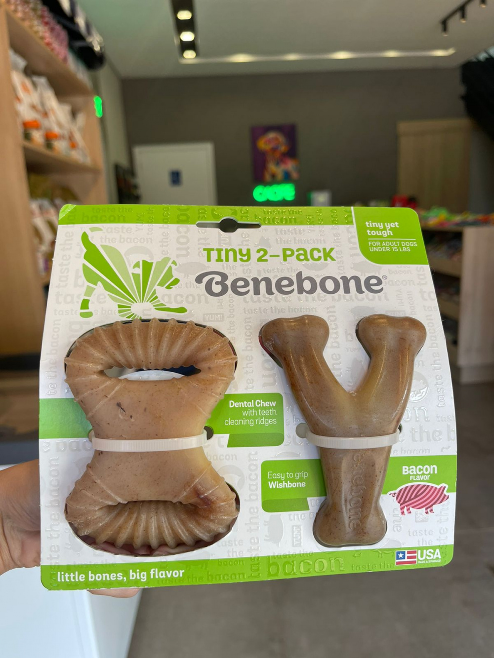Benebone tiny 2-pack bacon - MORDEDOR PARA CÃES ADULTOS - Loja berit Olivia