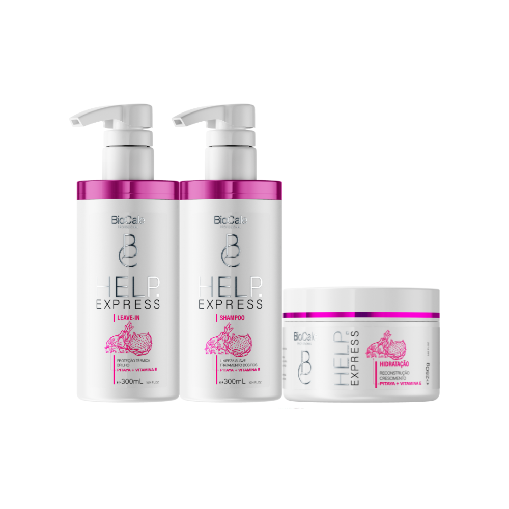 Kit Home Care Help Express | Shampoo, Condicionador e Leave-in BioCale ...