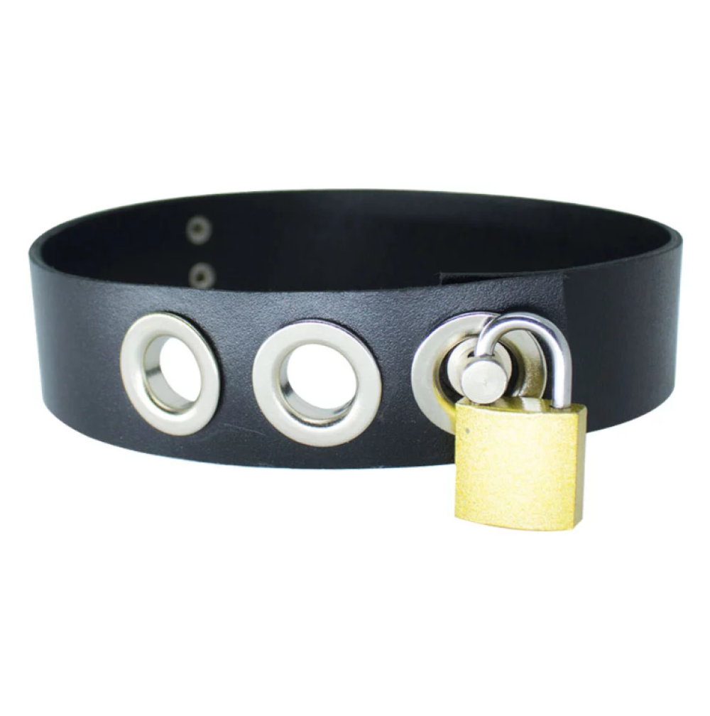 Coleira Luxe CC006 Couro Legítimo - Blood Art Store