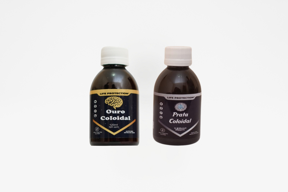 KIT - Ouro Coloidal Estruturado + Prata Coloidal Estruturada - 120ml ...