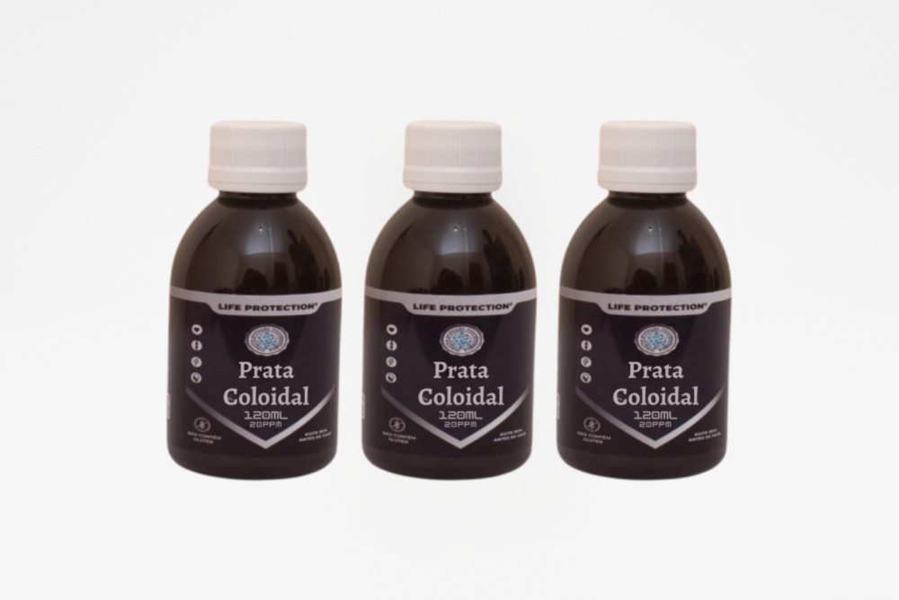 KIT Prata Coloidal 20ppm - 120ml - PAGUE 2 LEVE 3 - GOLD LIFE PREMIUM