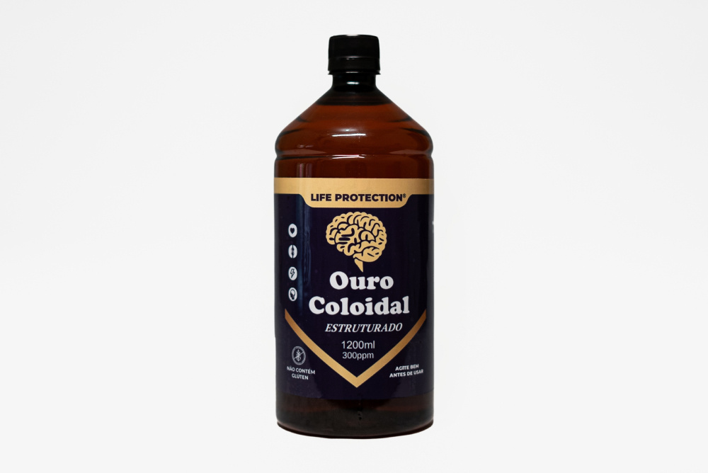 Ouro Coloidal Estruturado Grande 300ppm - 1200ml - GOLD LIFE PREMIUM
