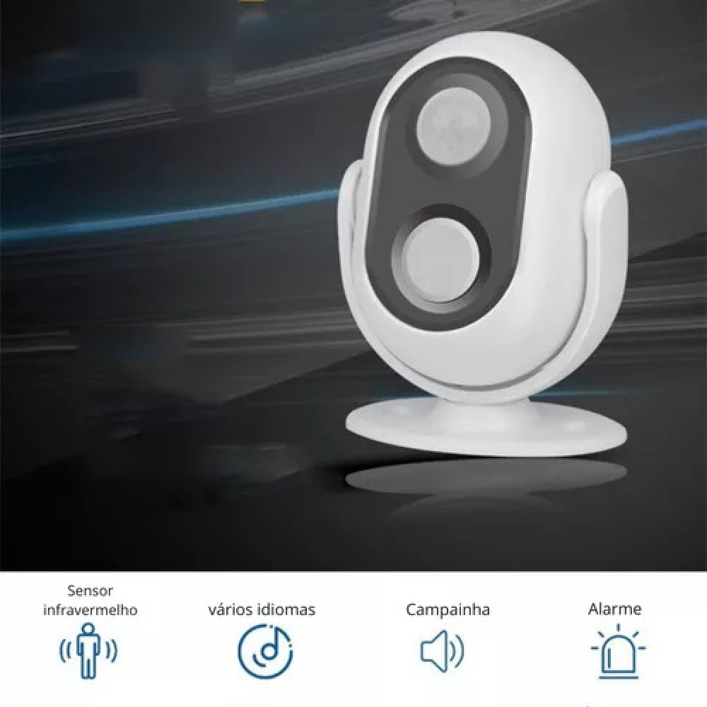 SENSOR DE PRESENCA 3 EM 1 INFRAVERMELHO MULTIFUNCIONAL COM ALERTA ...