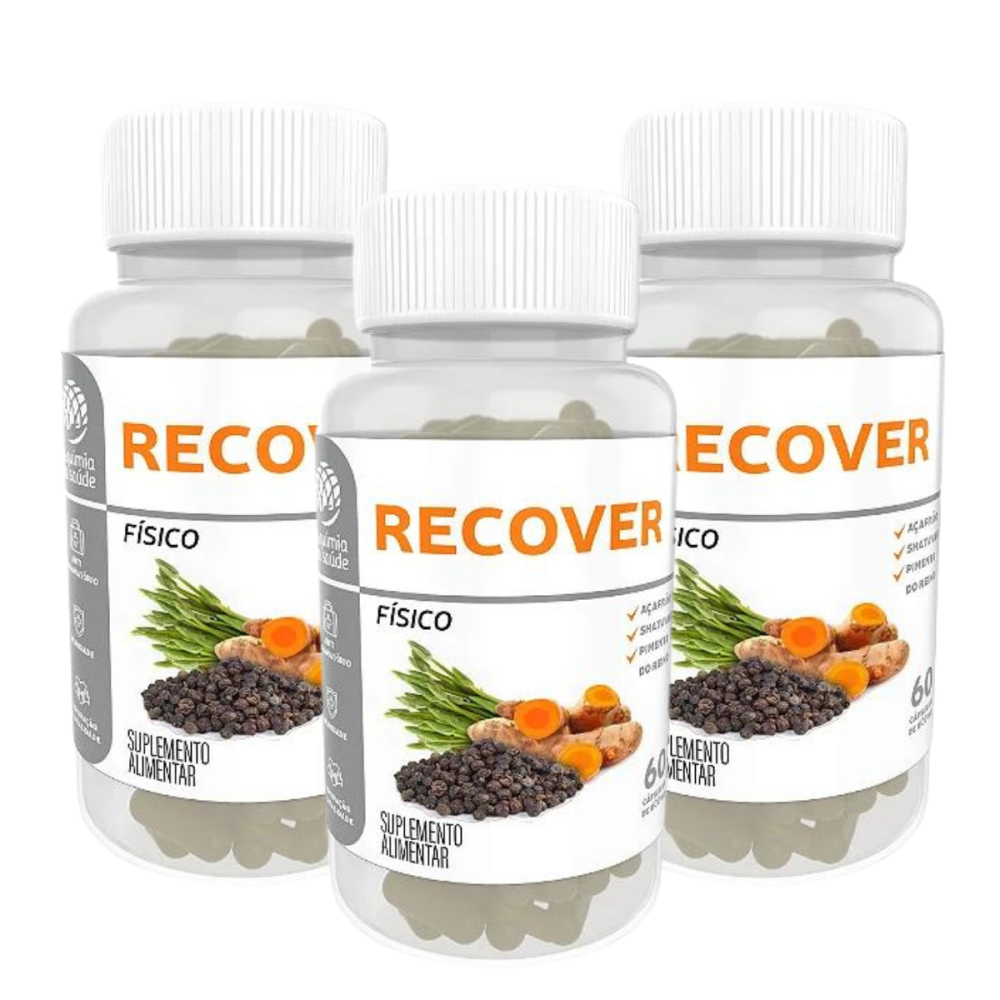 3x Recover Físico 600mg Alquimia Da Saúde 60 Cápsulas - Loja BMD