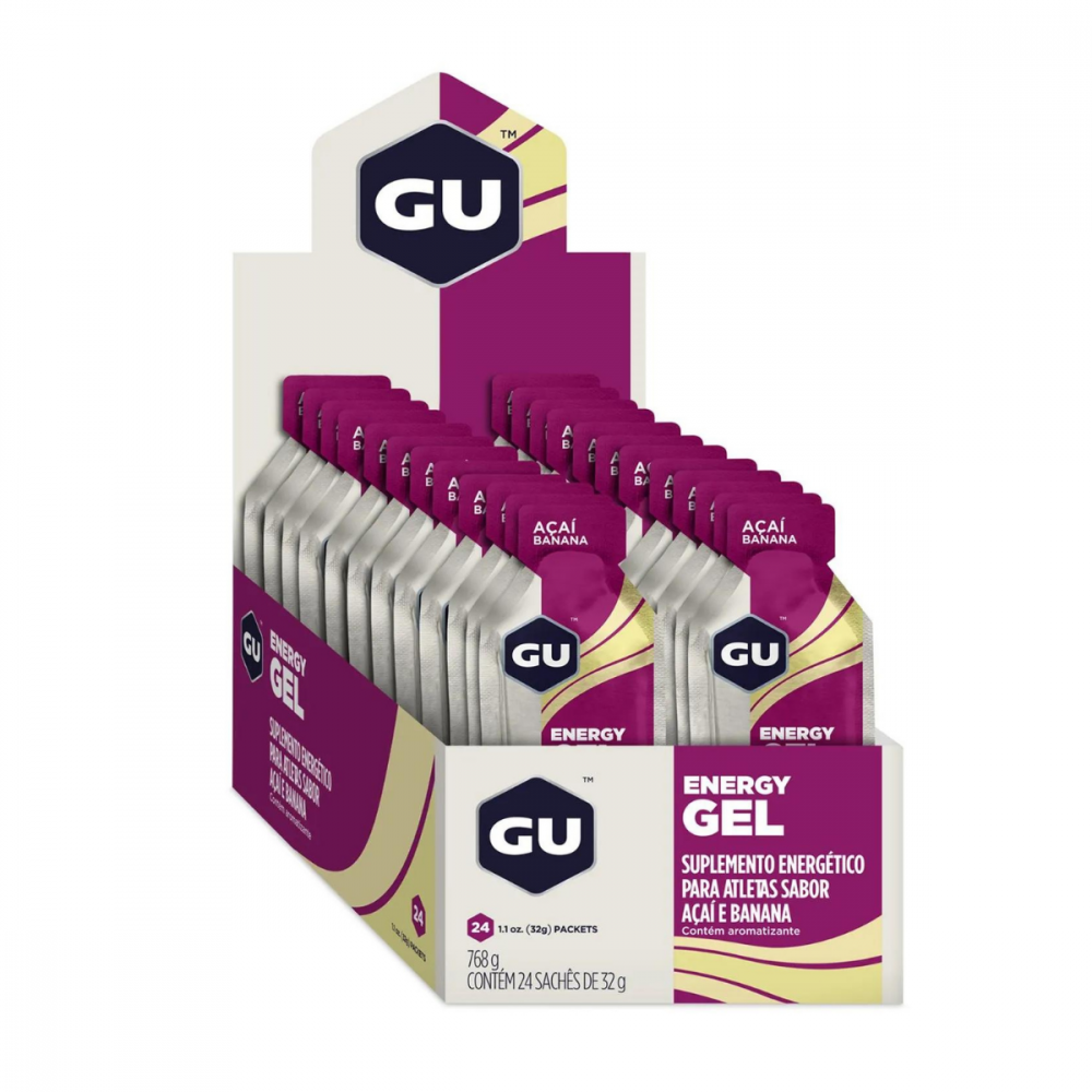Gu Energy Gel Açai Com Banana 24 unidades 32g - Loja BMD