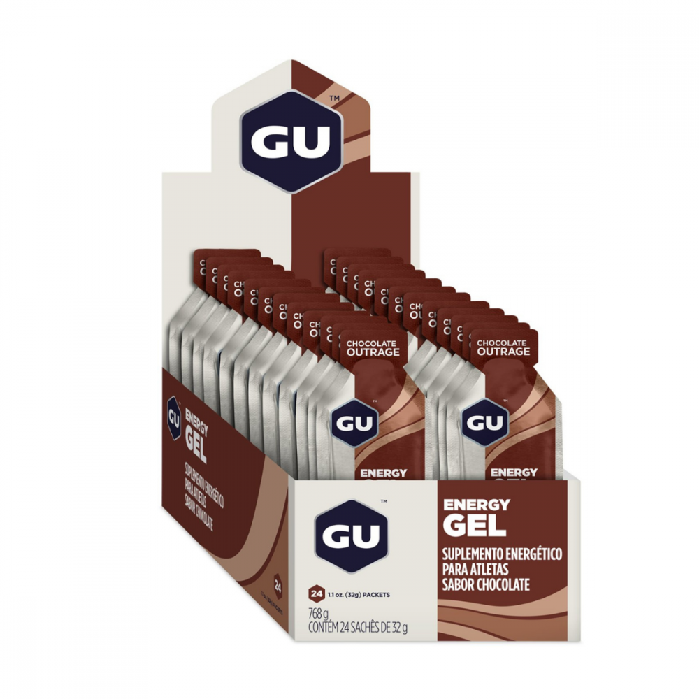 Gu Energy Gel Chocolate Belga 24 unidades 32g - Loja BMD