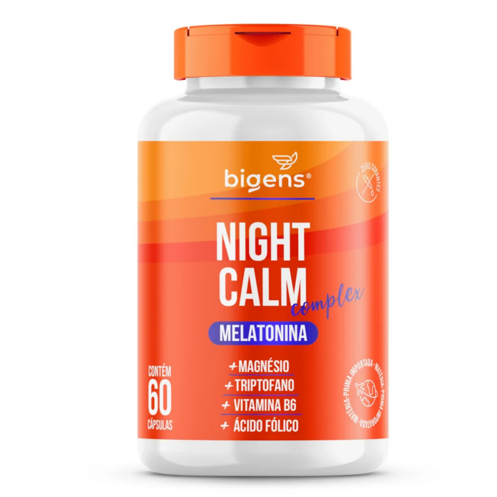 Melatonina Night Calm Complex Bigens 60 Capsulas - Loja BMD