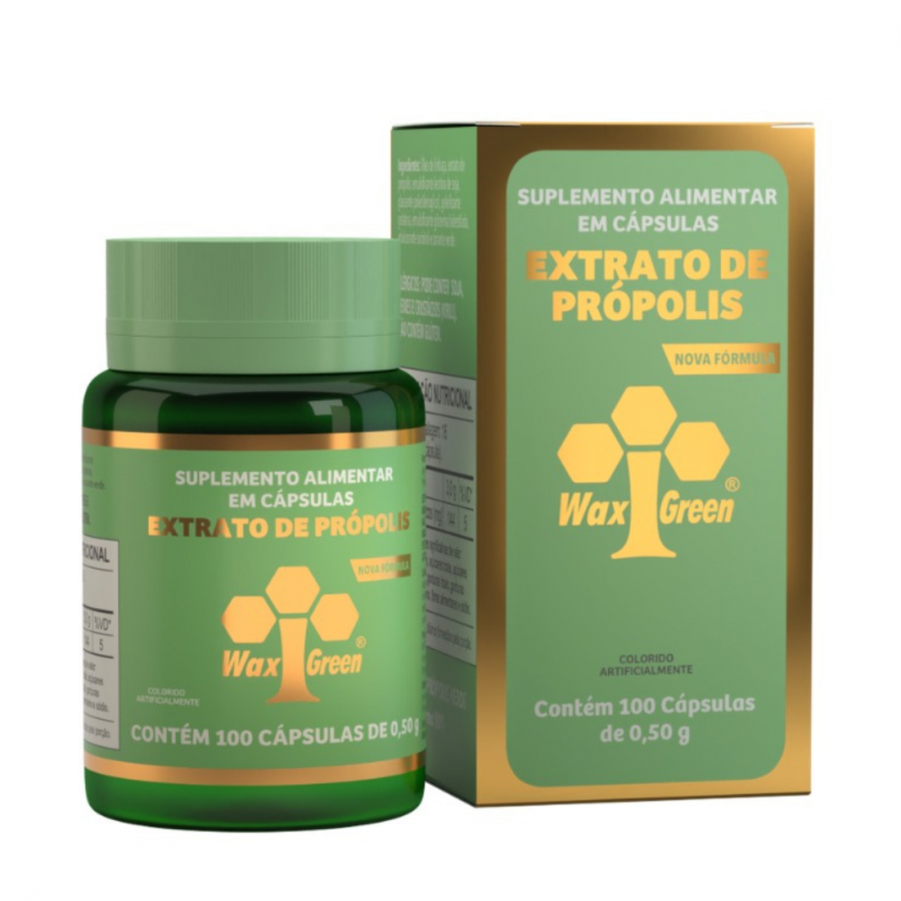Própolis Verde 80% Wax Green 100 Cápsulas 300mg - Loja BMD