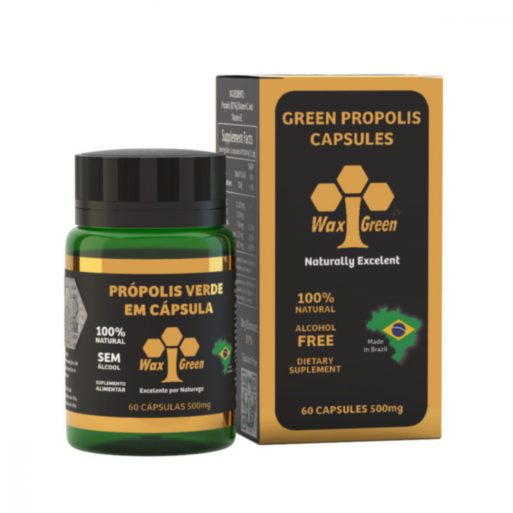 Própolis Verde 85% Wax Green 60 Cápsulas 500mg - Loja BMD