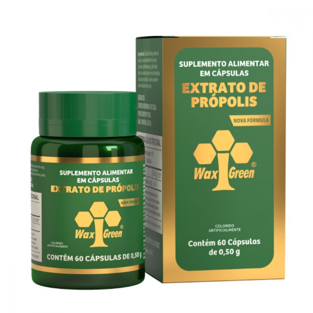 Própolis Verde 86% Wax Green 60 Cápsulas 500mg - Loja BMD