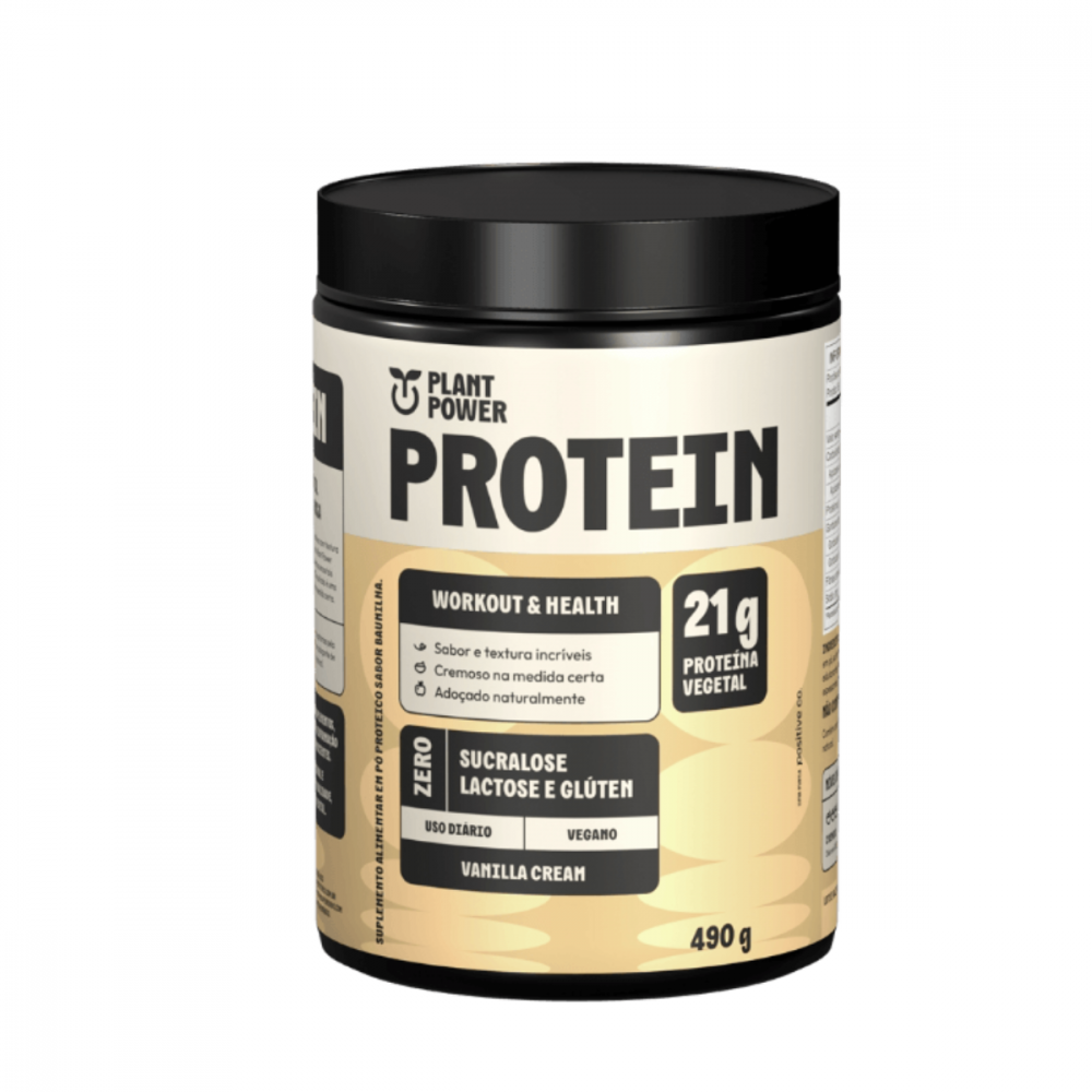 Proteina Vegana Vanilla Cream Plant Power 490g - Loja BMD