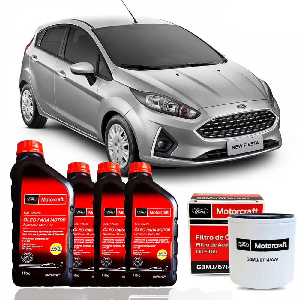 Óleo para Motor e Filtro 5w20 Original Ford New Fiesta 2018 2019 ...
