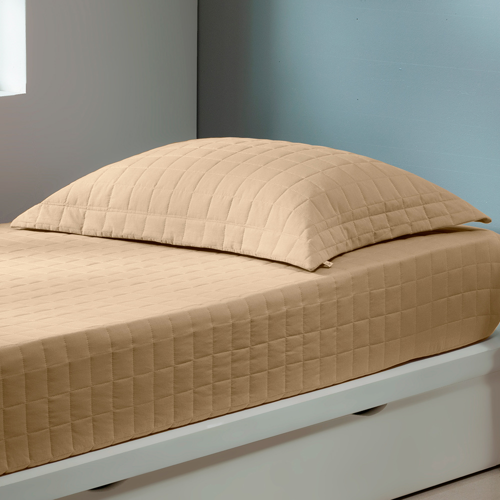 Colcha Solteiro Slip 200 Fios 100% Algodão Zapt Zum 02 Peças - Bege ...