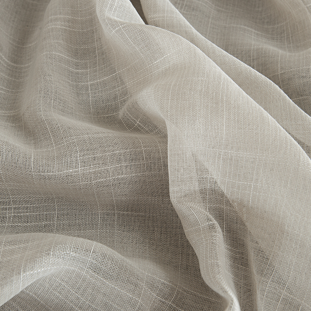 Cortina Voil Flame Gaze de Linho 4,00m x 2,80m Ilhós Cromado - Bege ...