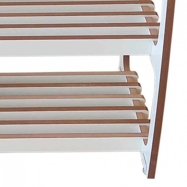 Sapateira Designer MDF Texturizado 15mm com 3 Prateleiras 80cm - Branca ...
