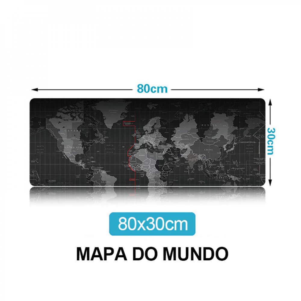 Mouse Pad Gamer Mapa Razer Camuflado Grande 80x30cm - Bra&tec