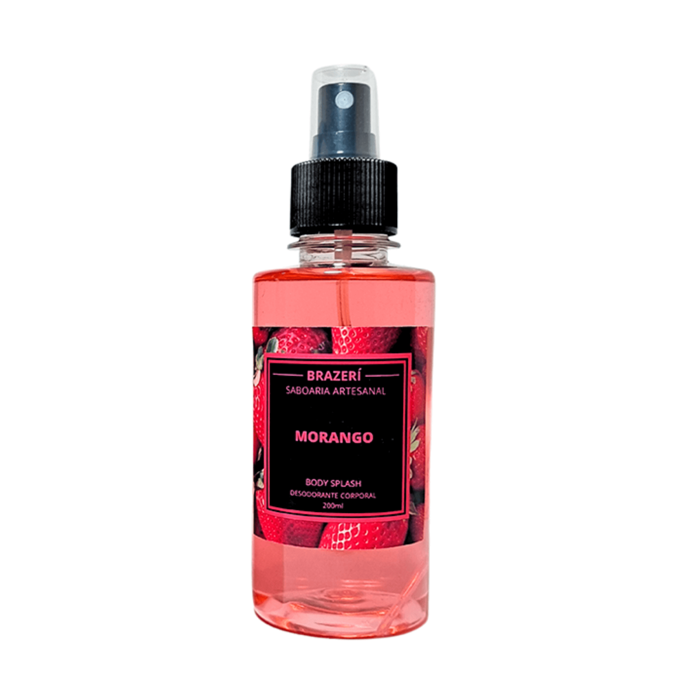 Body Splash Artesanal de Morango - Brazerí Saboaria Artesanal