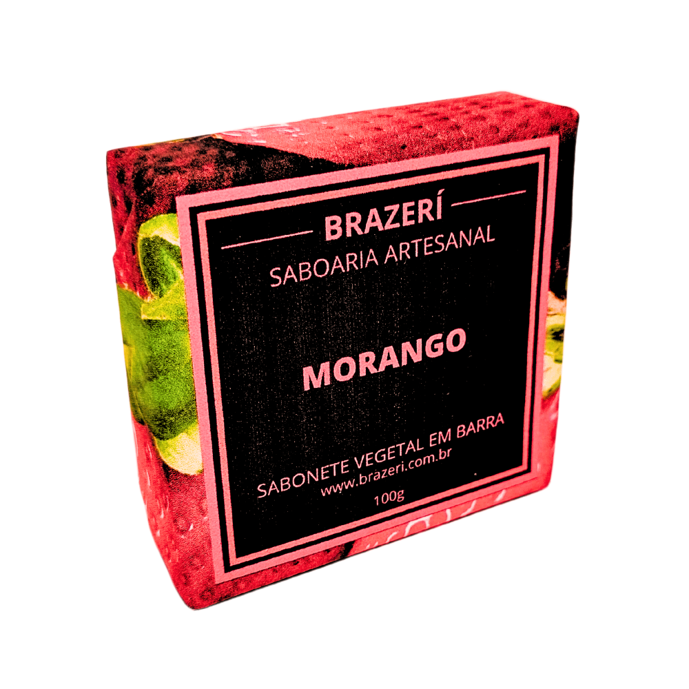 Sabonete Artesanal de Morango - Brazerí Saboaria Artesanal