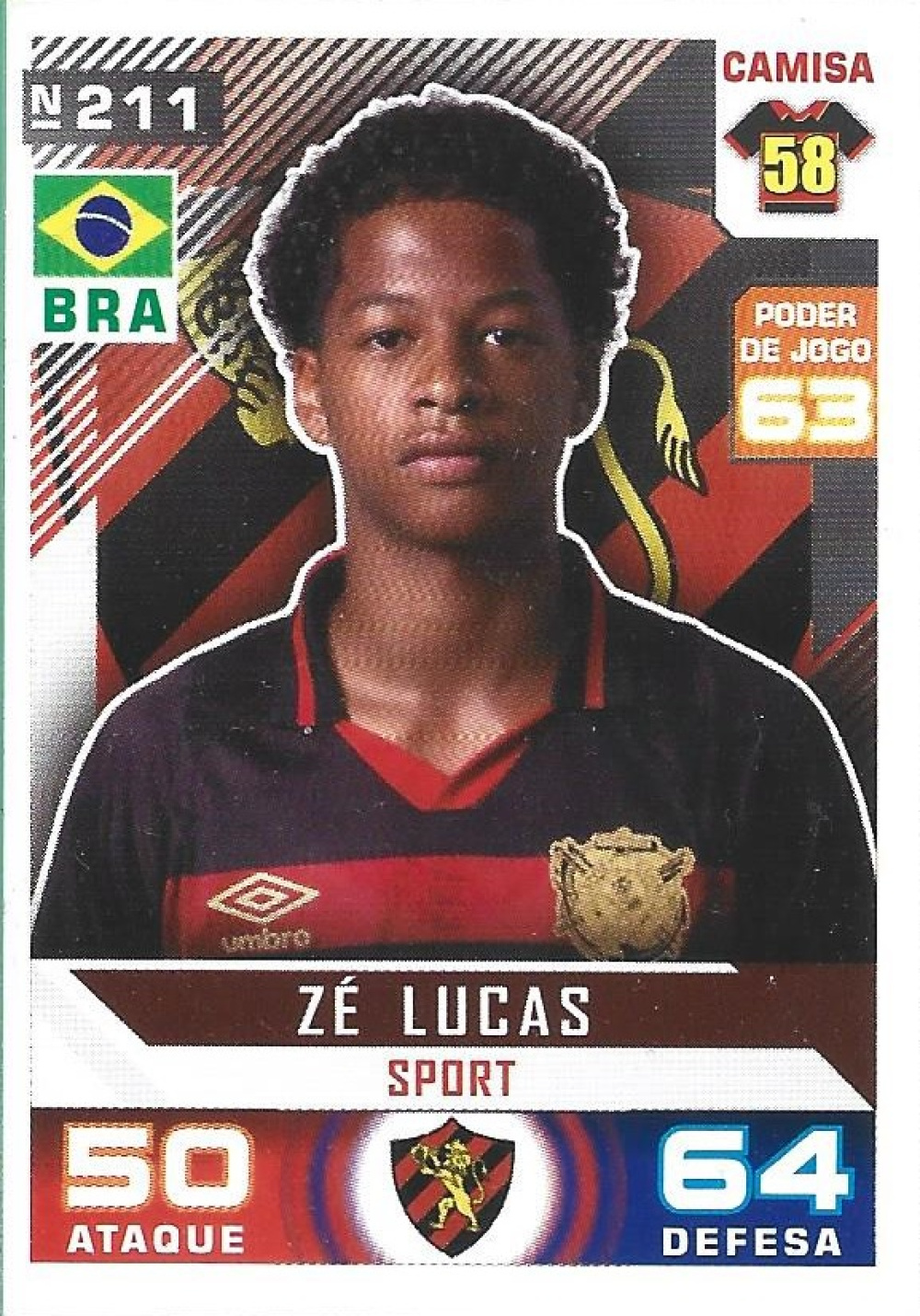 211 - Sport Recife - Zé Lucas - Brazil Stickers