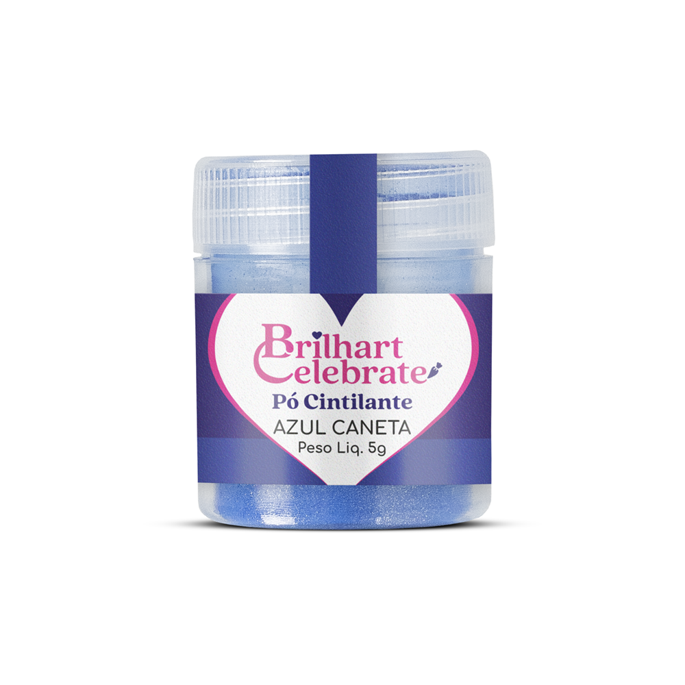 Pó Decorativo Cintilante 5g - Azul Caneta - Brilhart Celebrate