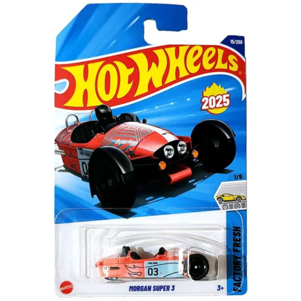 Hot Wheels Morgan Super 3 Laranja HYX48 Escala 1:64 - Bueno Collectibles