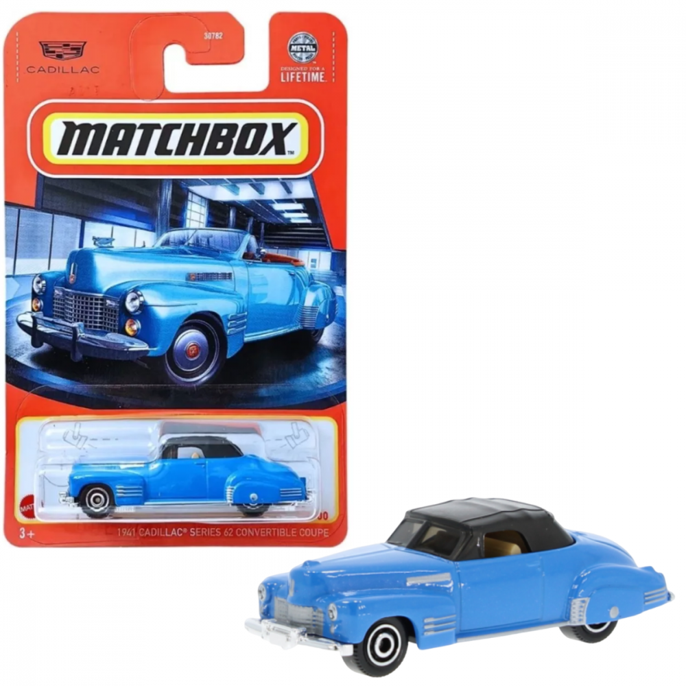 Matchbox 1941 Cadillac Series 62 Convertible Coupe Azul Escala 1:64 ...