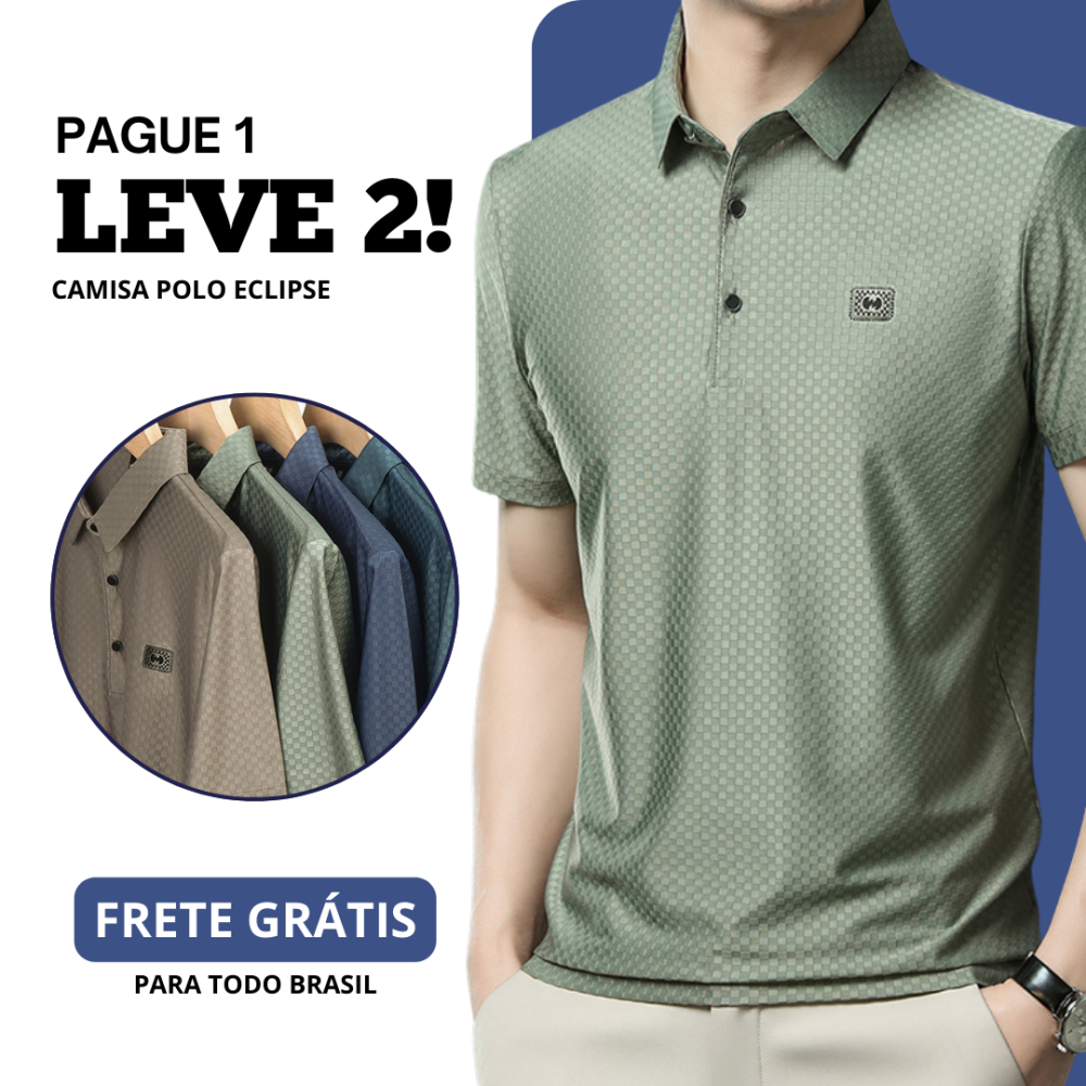 Camisa Polo Masculina Eclipse - [PAGUE 1 LEVE 2] - BLACK BÚFALO