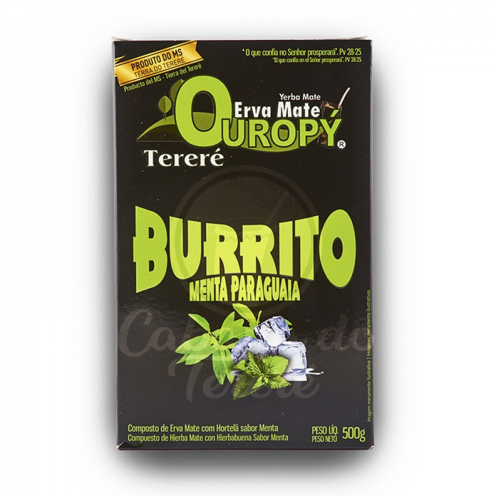 Erva Mate Ouropy - Burrito Menta Paraguaia 500G - Cabana do Tereré