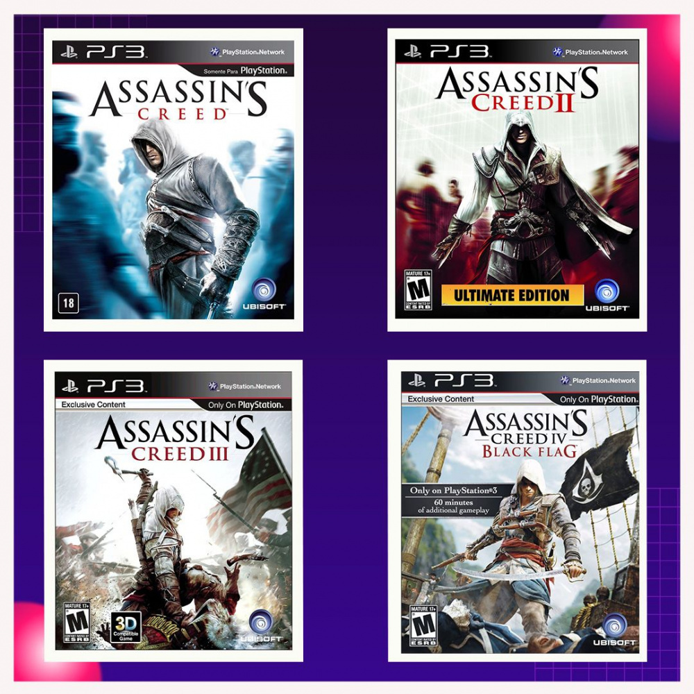 Assassins Creed Quadrilogia (1,2,3,4) PS3 - Cacto Games Store
