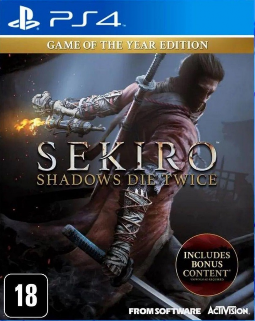 Sekiro Shadows Die Twice Edição Jogo do Ano PS4 - Cacto Games Store