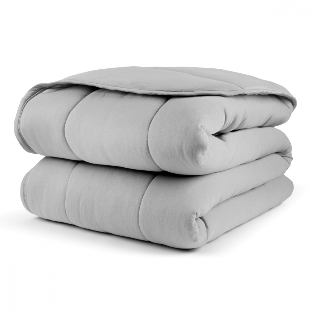 Edredom Casal Padrão Malha 100% Algodão Dupla Face Com Viés Cinza ...