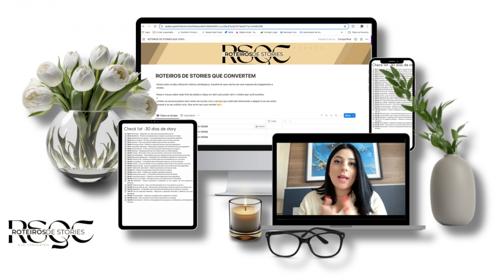 RSQC - Roteiro de Stories que Convertem - Lojinha da Empreendedora