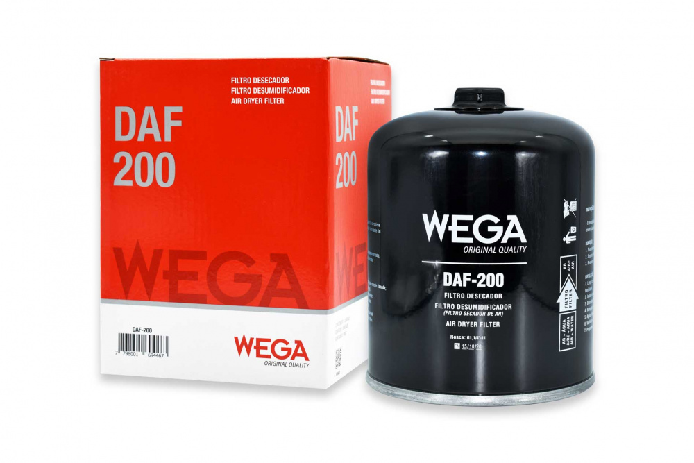 Filtro Secador - DAF200 WEGA - Campeão Lubrificantes e Filtros