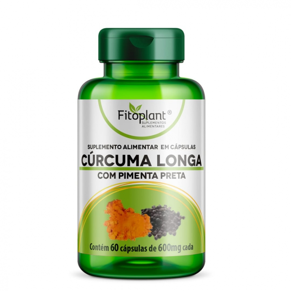 Cúrcuma Longa com Pimenta Preta 600mg - 60 Cápsulas - Cantinho Natural