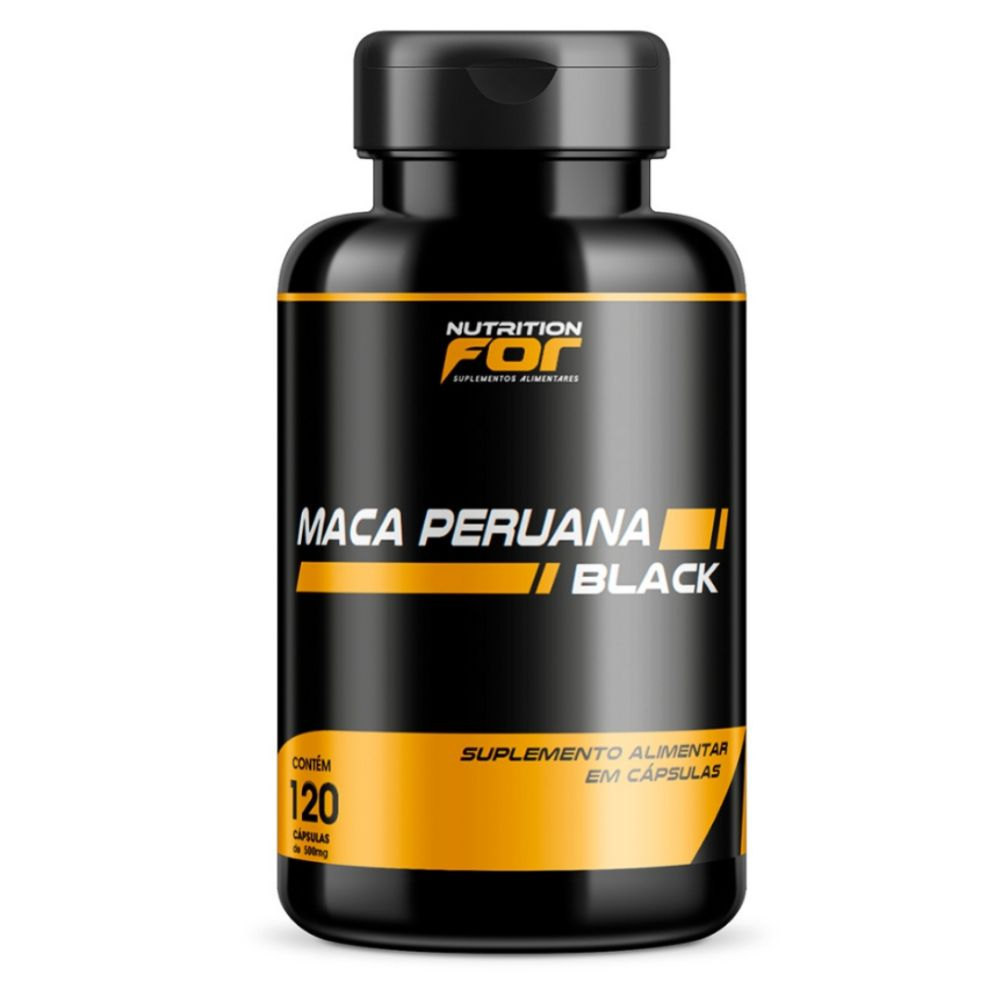 Maca Peruana Black 500mg 120Caps - Cantinho Natural By jaisa