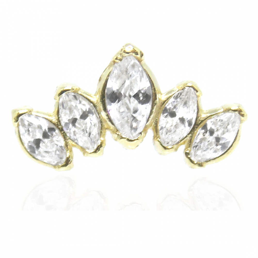 Piercing helix cluster de ouro 18K - Carla Destri Loja