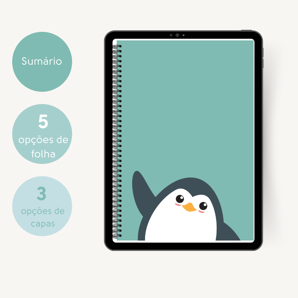 Caderno digital verde clicável - 10 matérias - Carol Dicas de Estudos