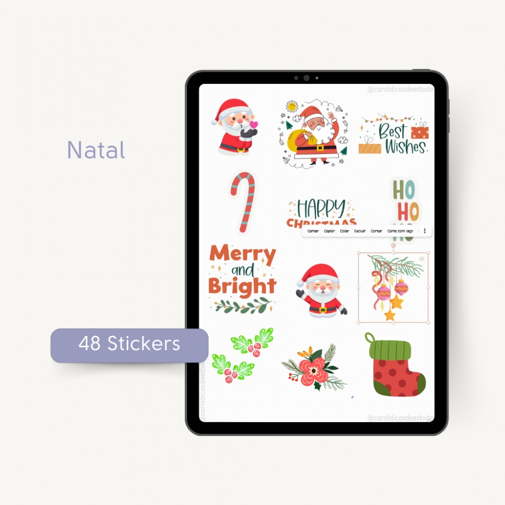 Stickers - Natal - Carol Dicas de Estudos