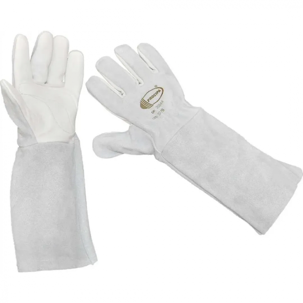 Luva Mista Raspa e Vaqueta modelo Petroleira punho 20cm - CA 36998 - CASA DO EPI