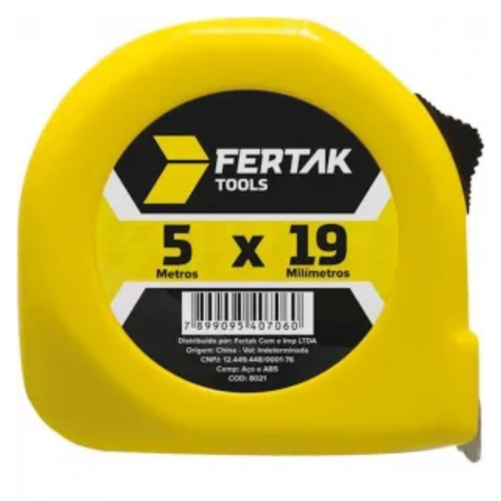 Trena 5 Metros X 19 Mm Com Trava - Fertak - CASA DO PUXADOR