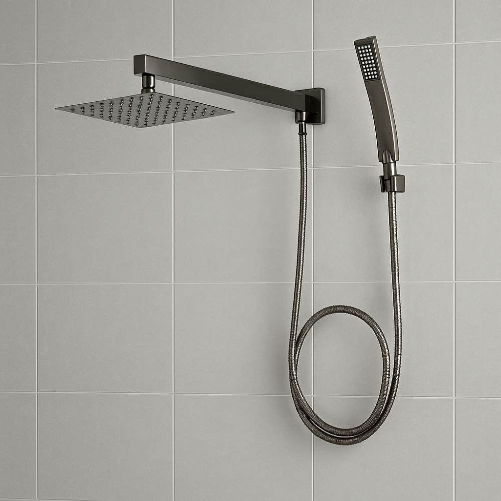 Conjunto Chuveiro com Ducha 20x20 - GreyLux - CasaHidra