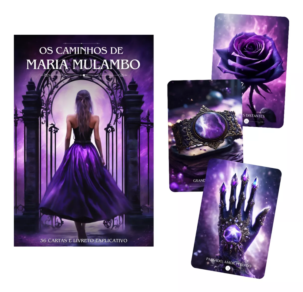 BARALHO TARÔ MARIA MULAMBO 36 CARTAS 100% PLASTIFICADO + MANUAL - Casal ...