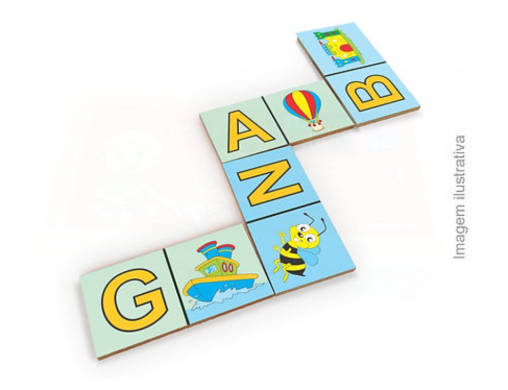 Dominó de Figuras e Letras - CeciCriando