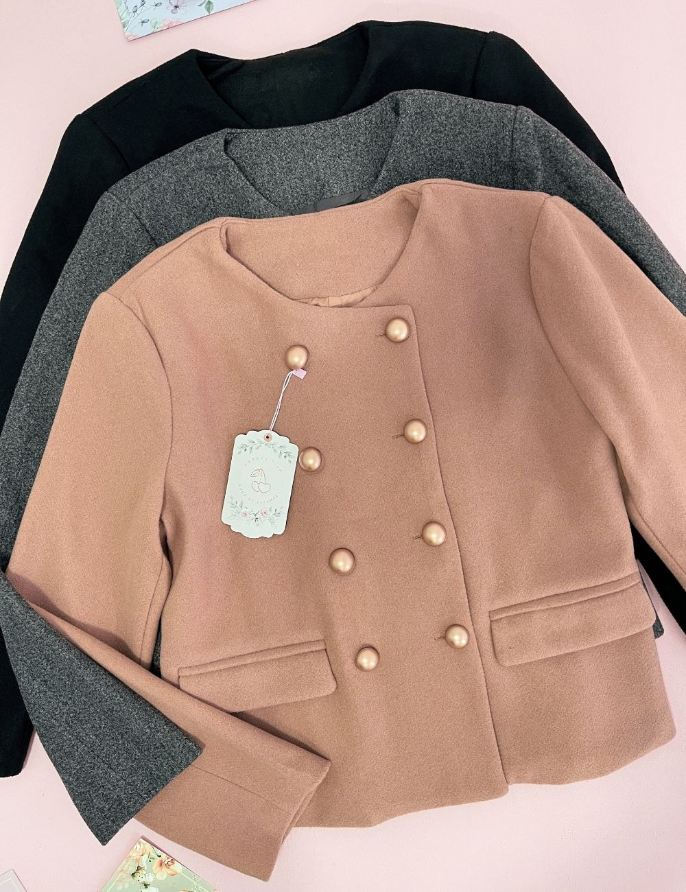 Casaqueto Lã batida - Cereja Pink Store