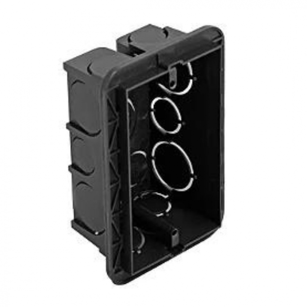 Caixa de Luz 2X4 Plástica Preta MONDIALE - Cerel Soluções Elétricas