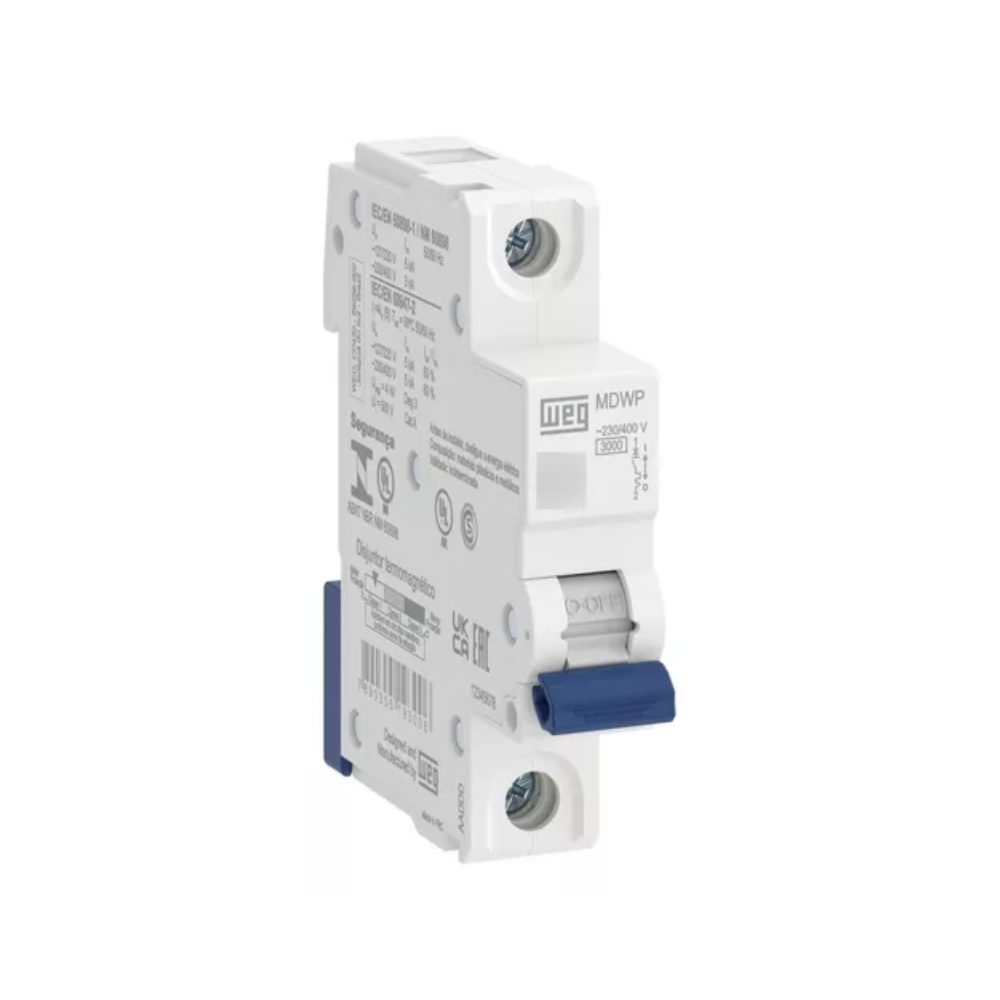MINI DISJUNTOR MONOFÁSICO 40A 3KA MDWP-C-40-1 15265691 WEG - Cerel ...