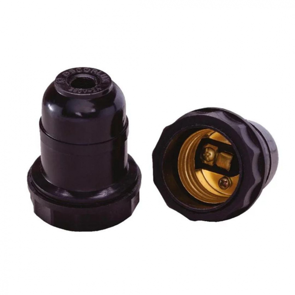 Soquete Baquelite Preto 4A Para Lâmpada E27 Para Abajur - Cerel ...